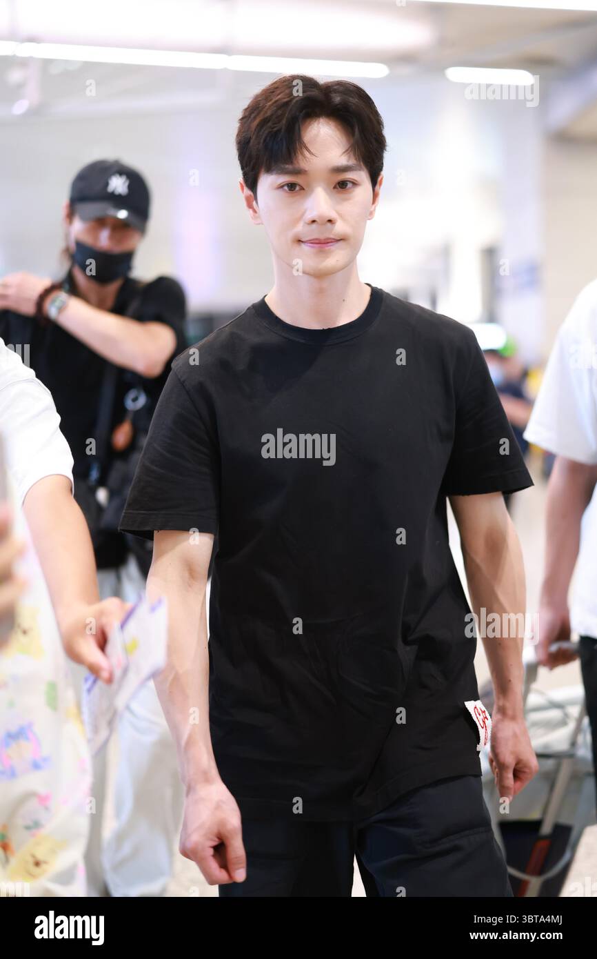 Chinese actor Cao Jun appears at the airport in Shanghai, China, 12 July, 2025. (Photo by ...