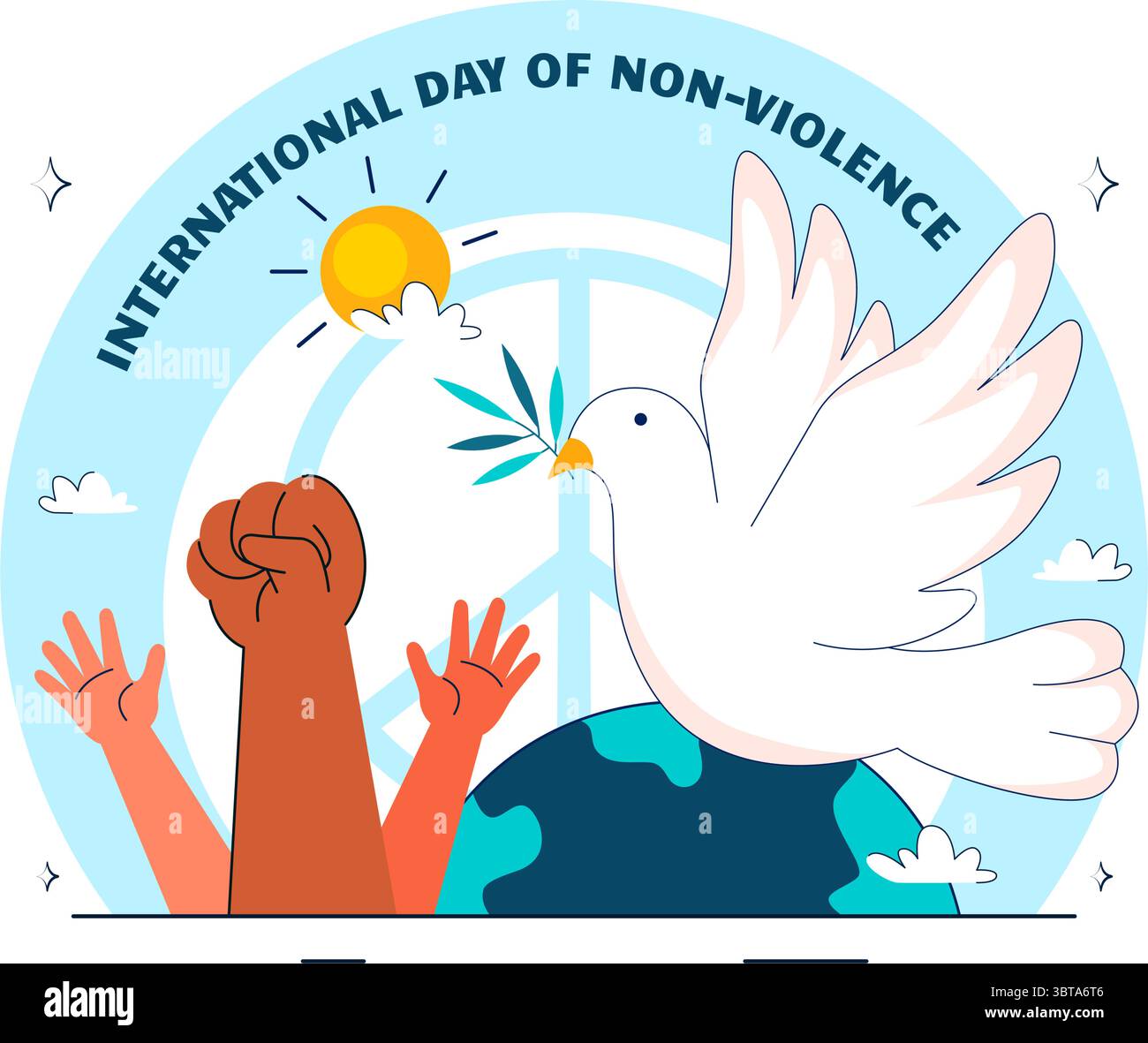 International Day of Non-Violence Vector Illustration on October 2nd ...