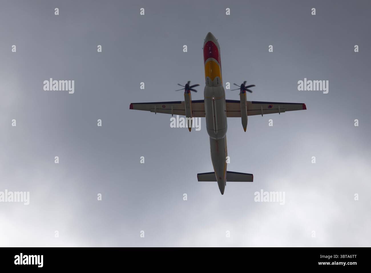 Paris, France. 14th July, 2025. Flypast by 1 DASH 8 during the French ...