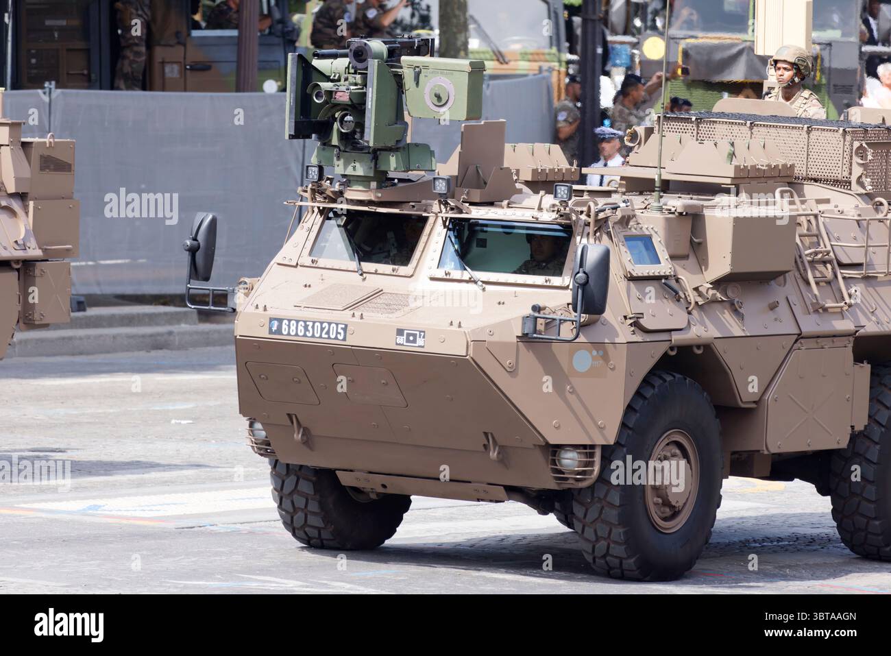 Paris, France. 14th July, 2025. Parade of motorized troops during the ...