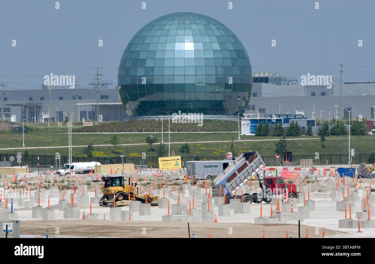July 14, 2025, Mount Pleasant, Wisconsin, USA: Construction work ...