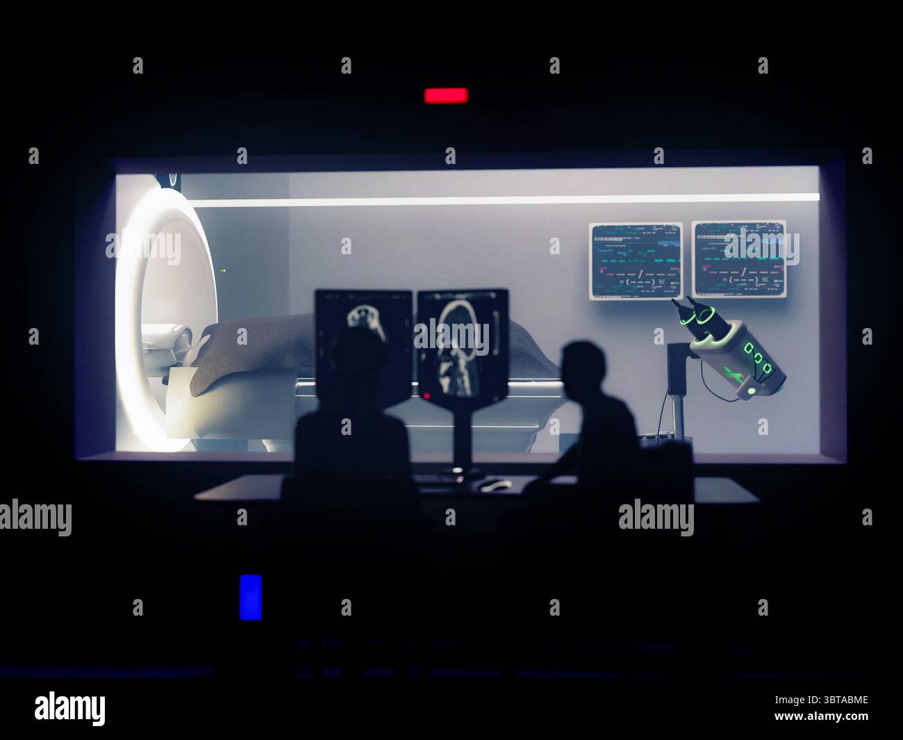 Mri scanner behind hi-res stock photography and images - Alamy