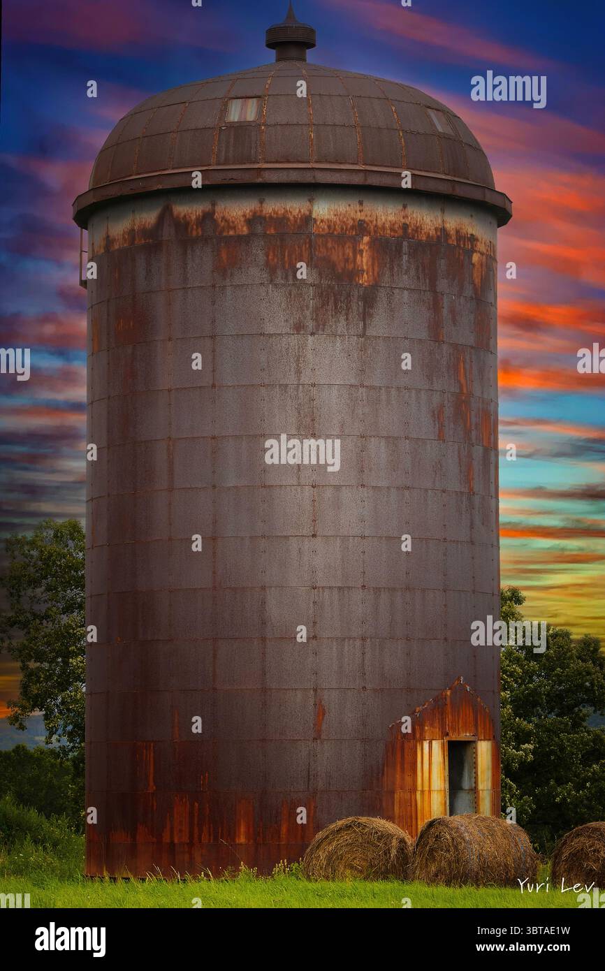 A farm Silo Stock Photo - Alamy