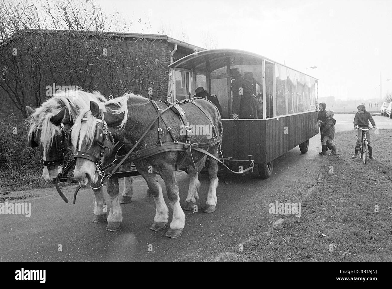 Enclosed tram Black and White Stock Photos & Images - Alamy
