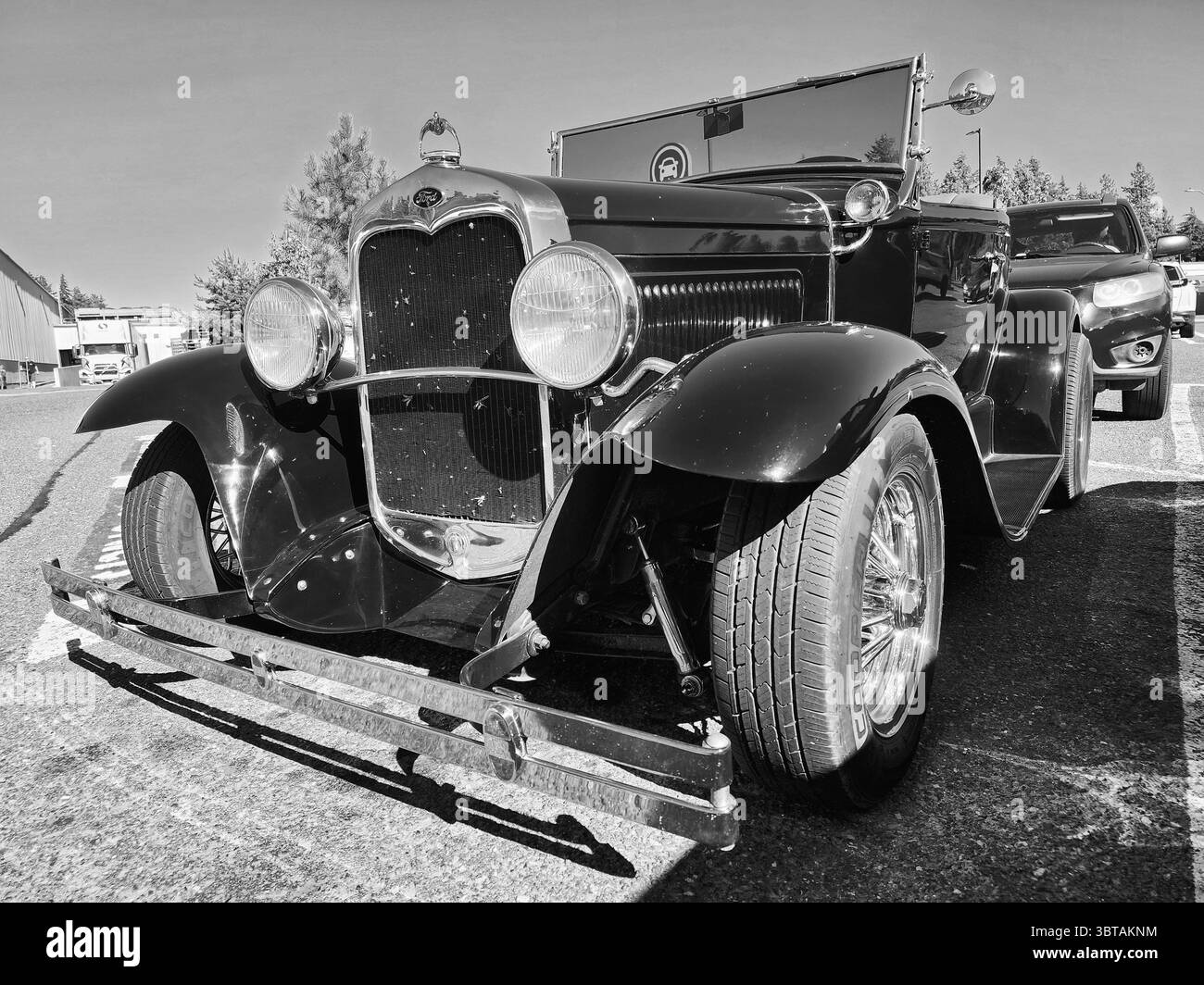 Seattle, WA, USA -July 4, 2024 : 1930 Ford Model A v8 Roadster blue ...