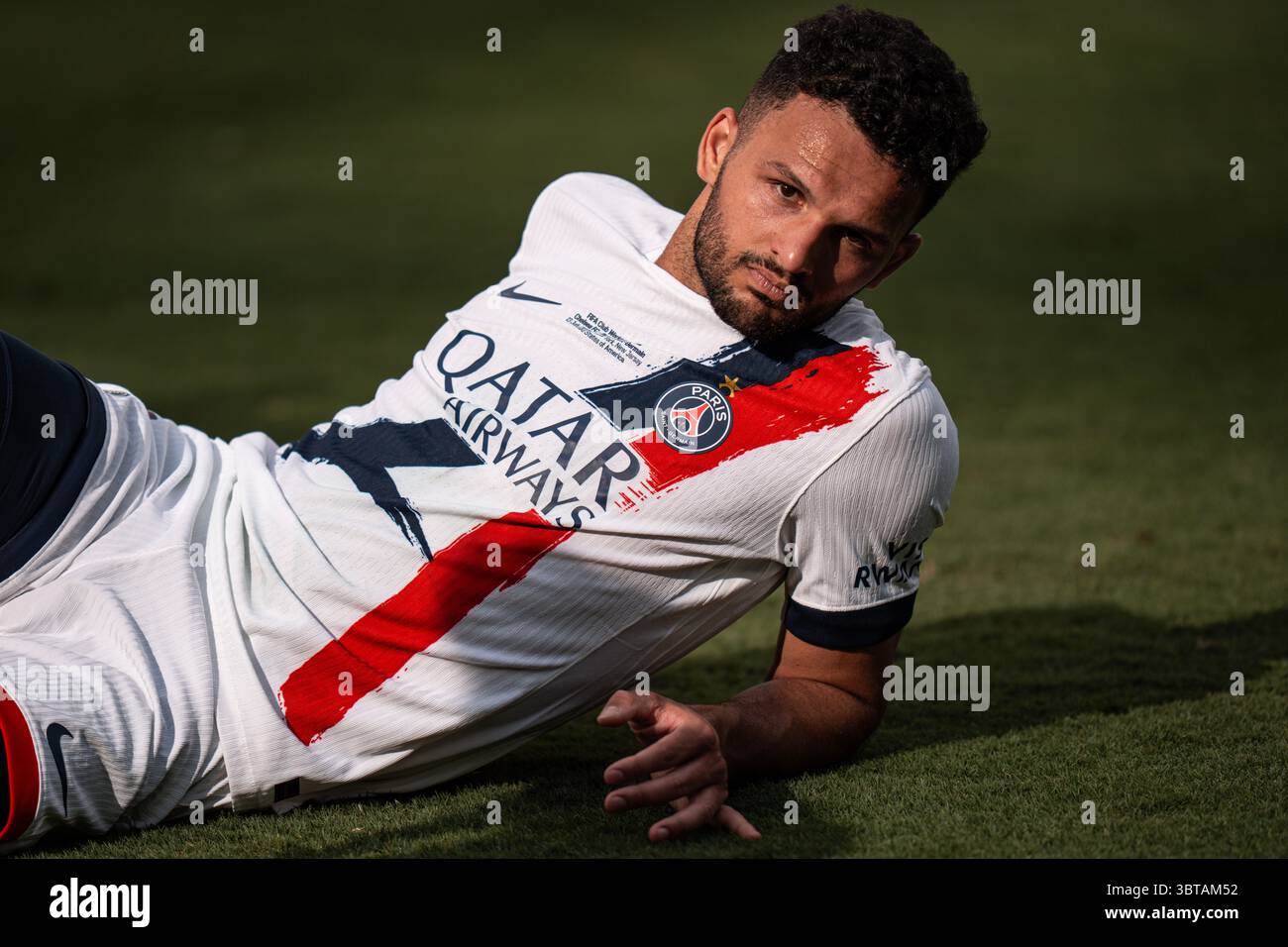 Paris Saint-Germain forward Gonçalo Ramos (9) after losing the 2025 ...