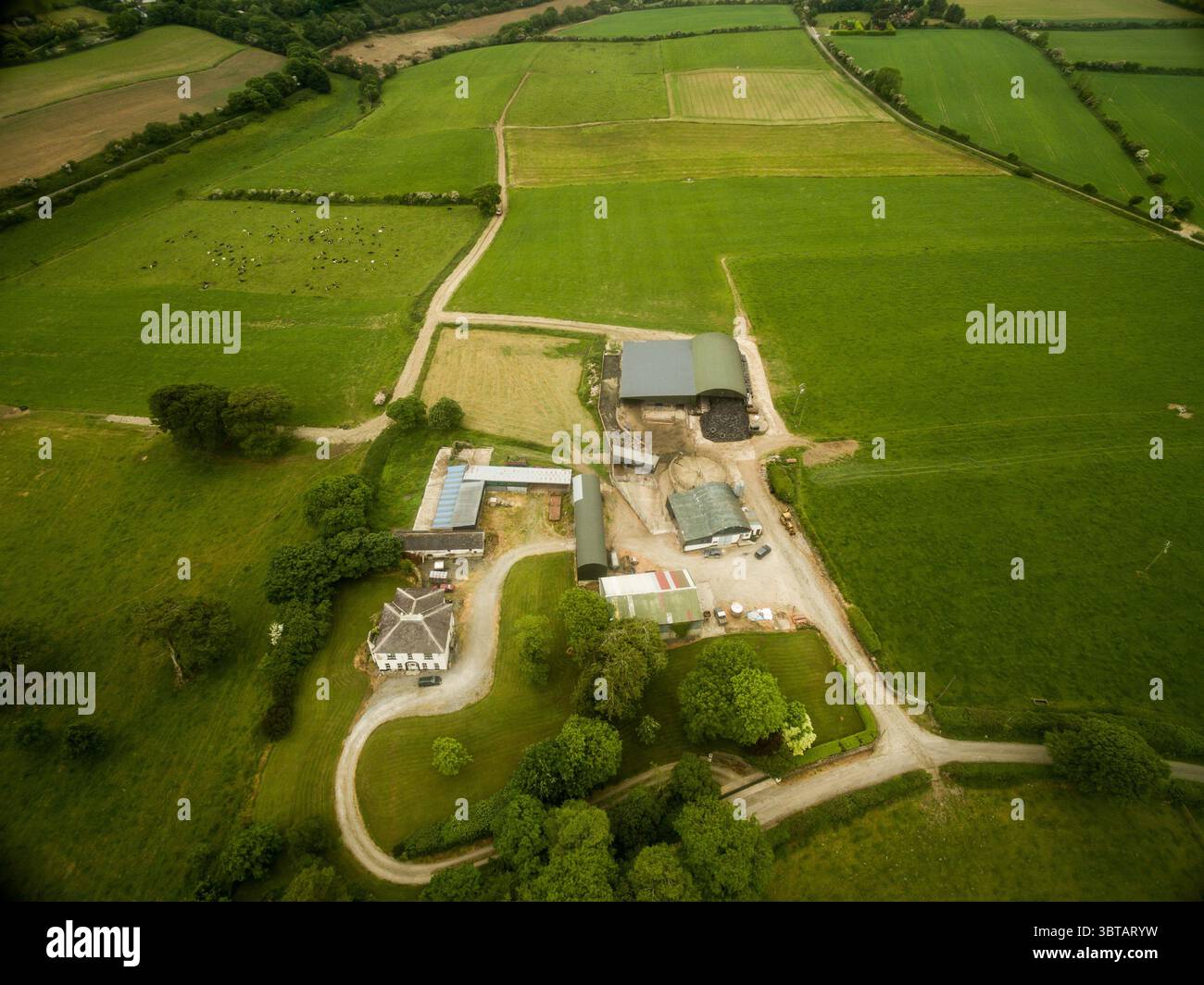 Aeriel view of green landscape Stock Photo - Alamy