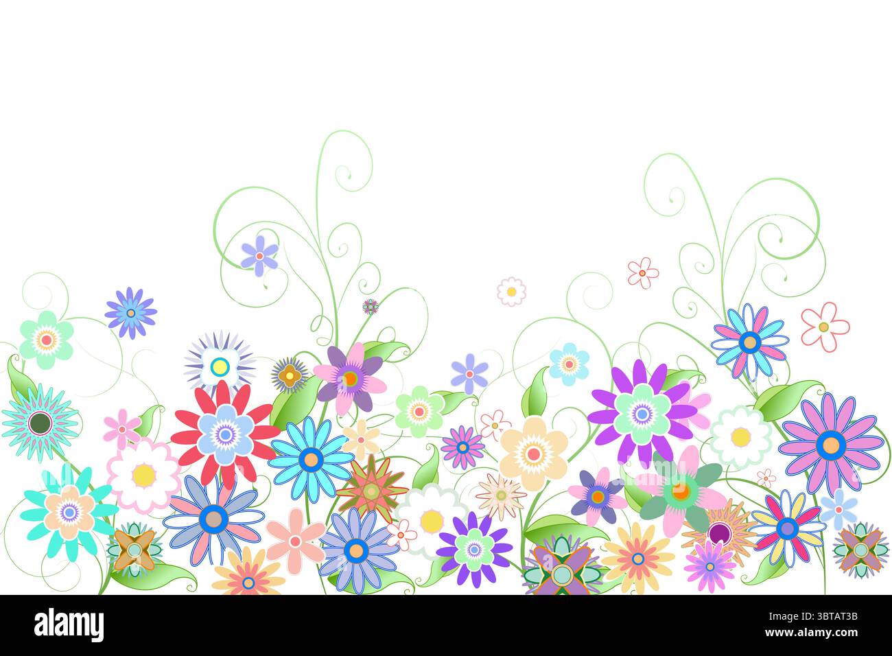 Cover card design floral Cut Out Stock Images & Pictures - Alamy