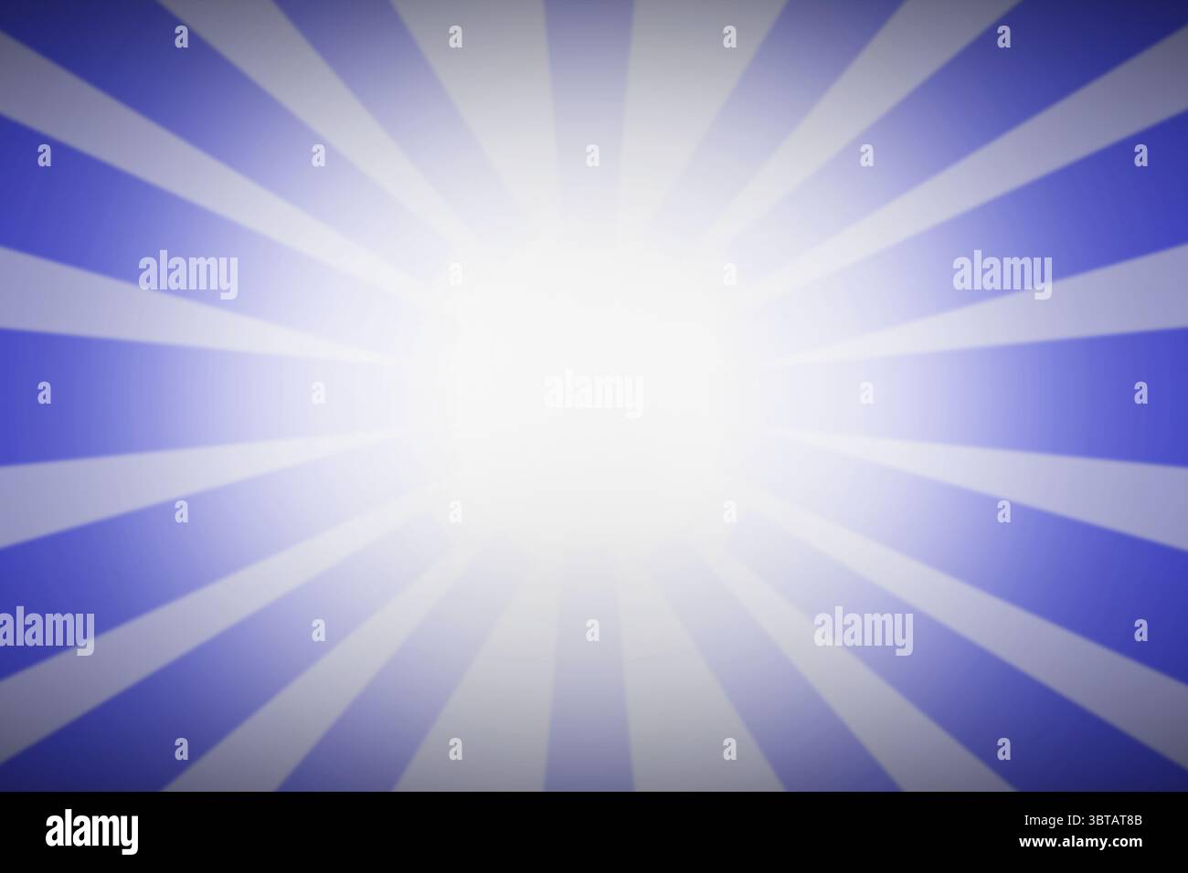 Bright white core is radiating blue and white rays fading to purple ...