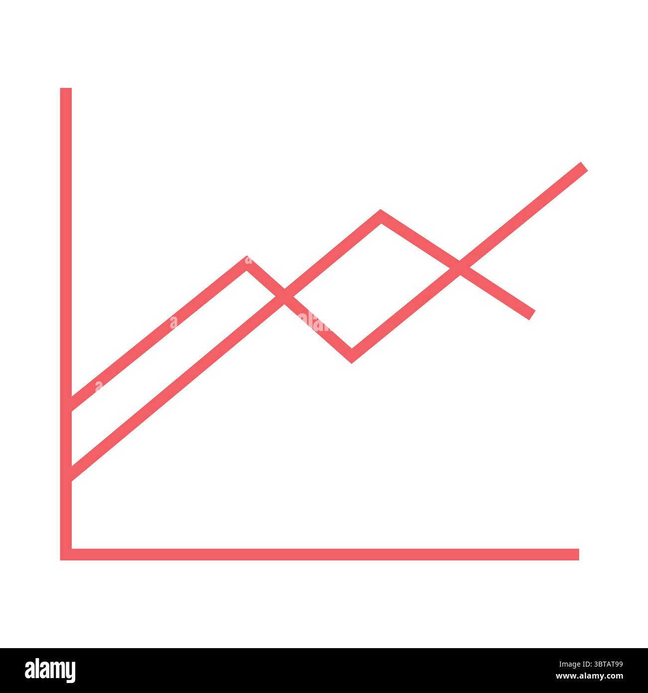 Line graph illustration Cut Out Stock Images & Pictures - Alamy