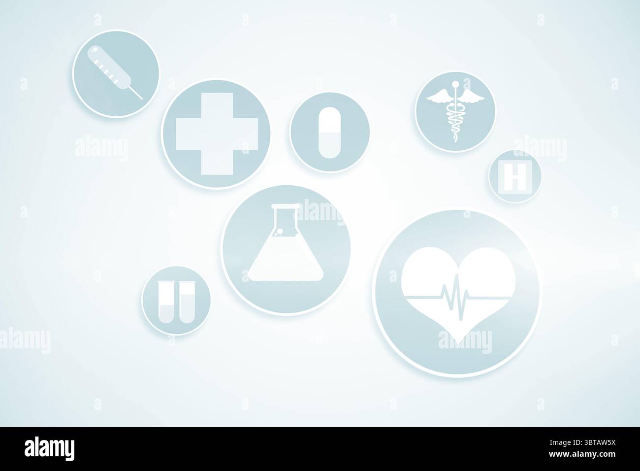 Medical symbols against blue backgrounds Stock Photo - Alamy