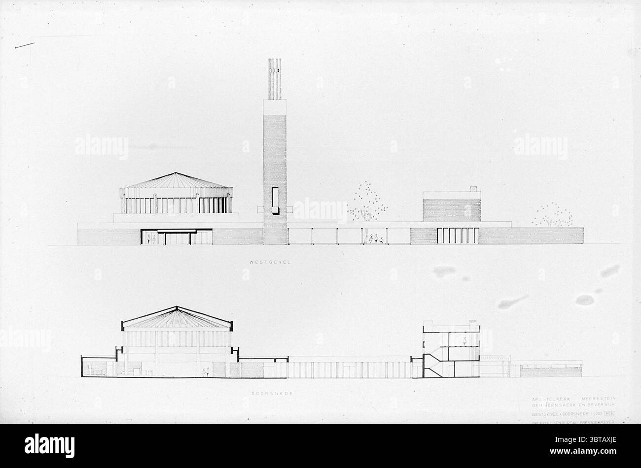 Two architectural renderings Black and White Stock Photos & Images - Alamy
