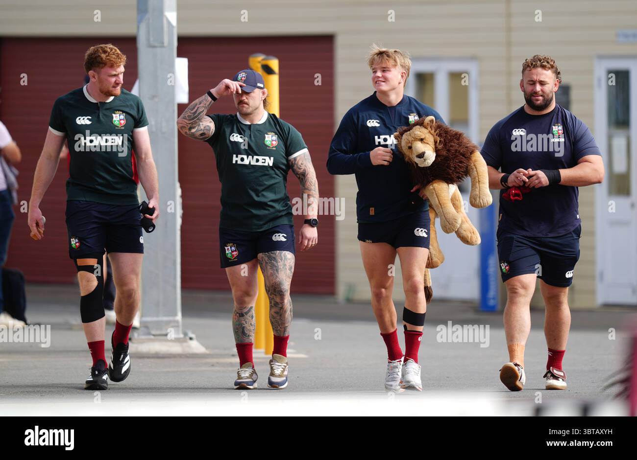 British and Irish Lions (left to right) Ollie Cheesum, Andrew Porter ...