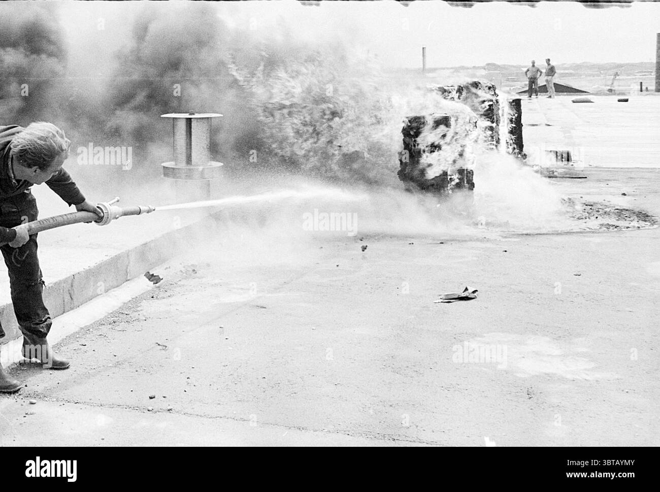 Wild fire blazing on Black and White Stock Photos & Images - Alamy