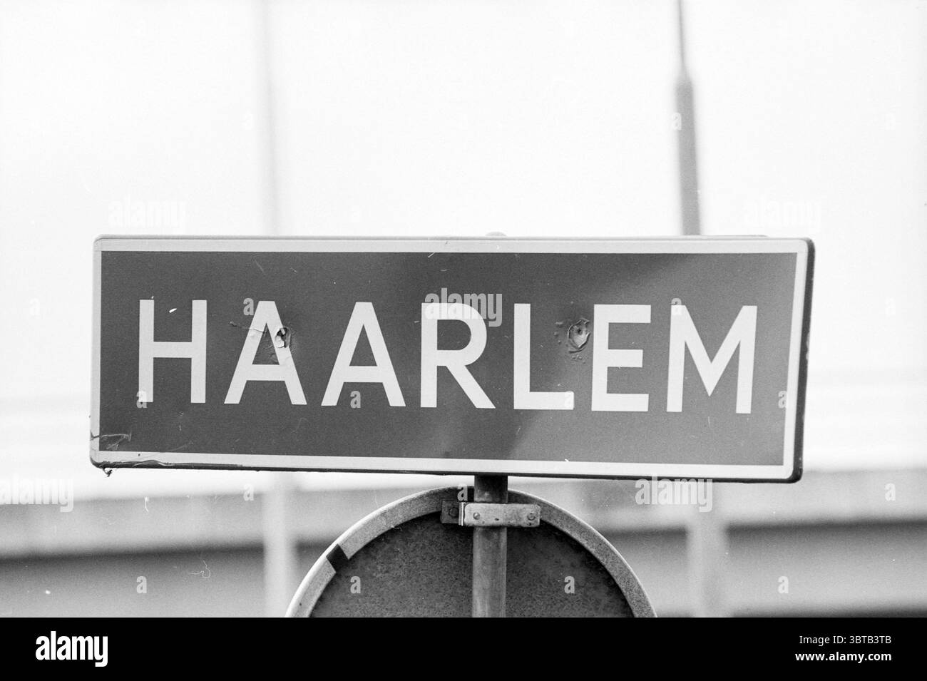 Empty goal with signs A'dam - H'lem, Whizgle News, Dutch Desk, The ...