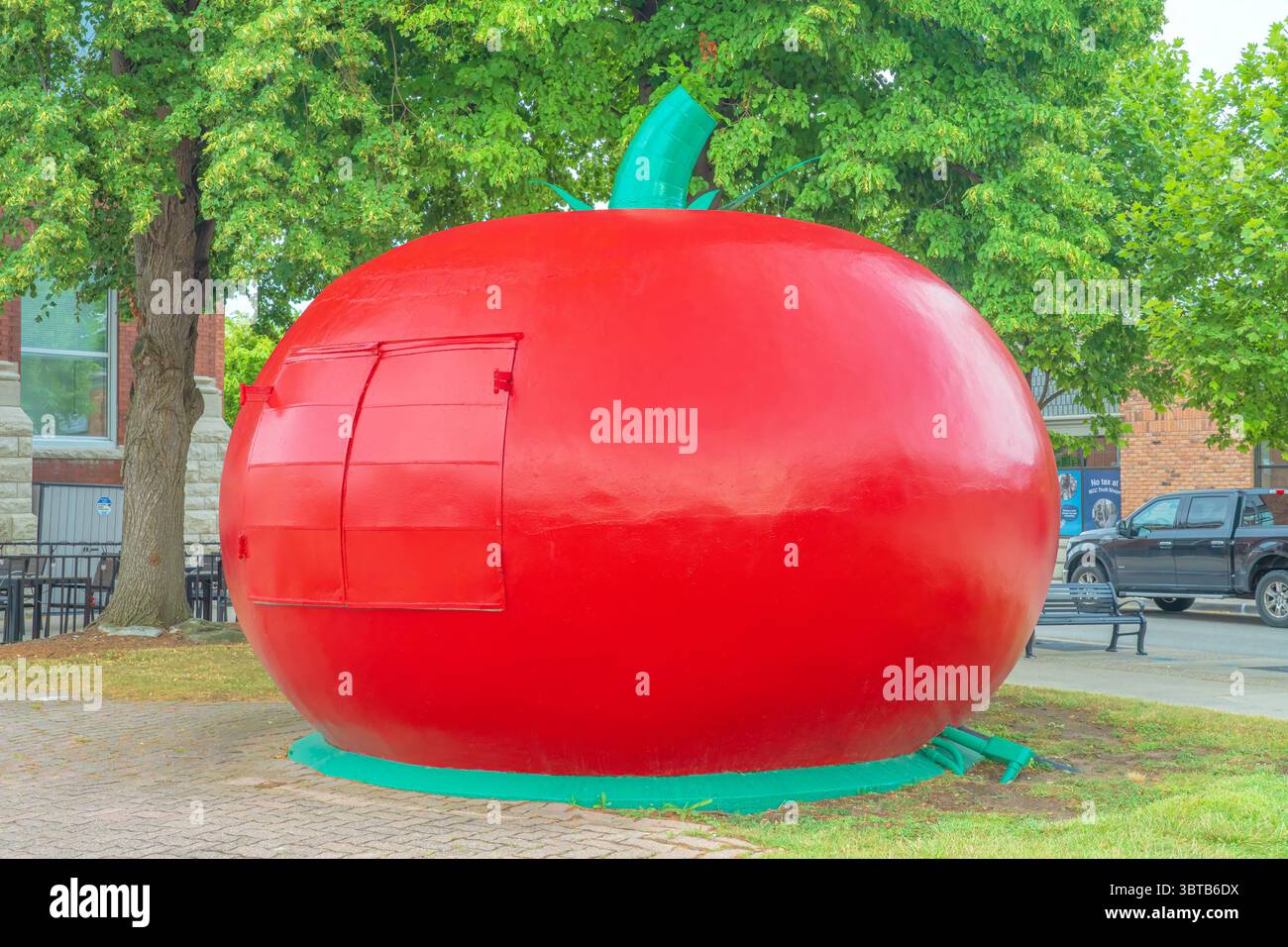 The Big Tomato in Leamington, Ontario, is a landmark that used as a tourist information center ...