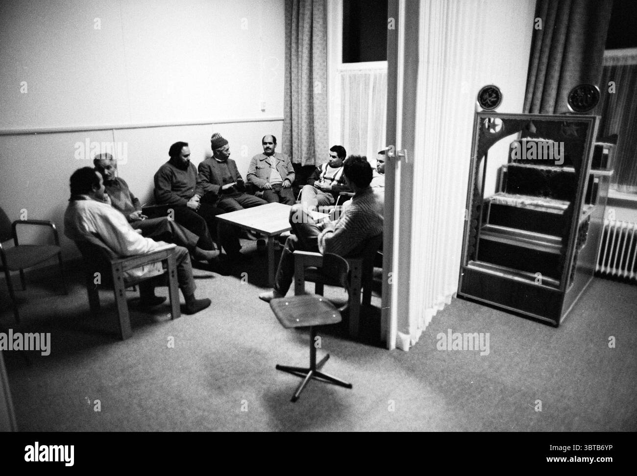 Casual conversation in person Black and White Stock Photos & Images - Alamy