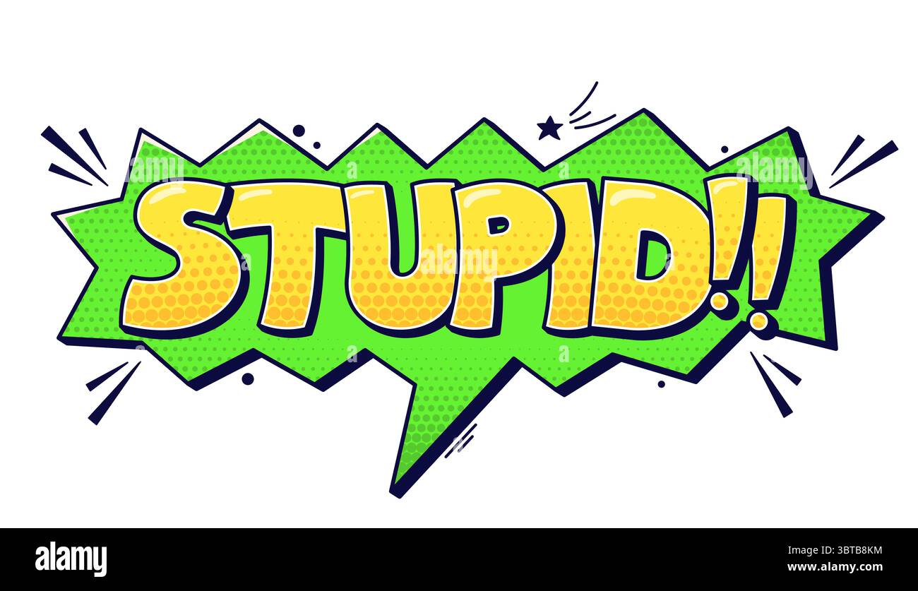 Swear color speech bubbles stupid Stock Vector Image & Art - Alamy