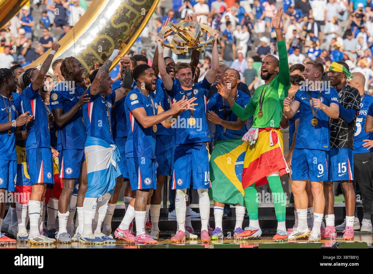 Chelsea FC players celebrate after FIFA Club World Cup 2025: Chelsea FC vs Paris Saint-Germain ...