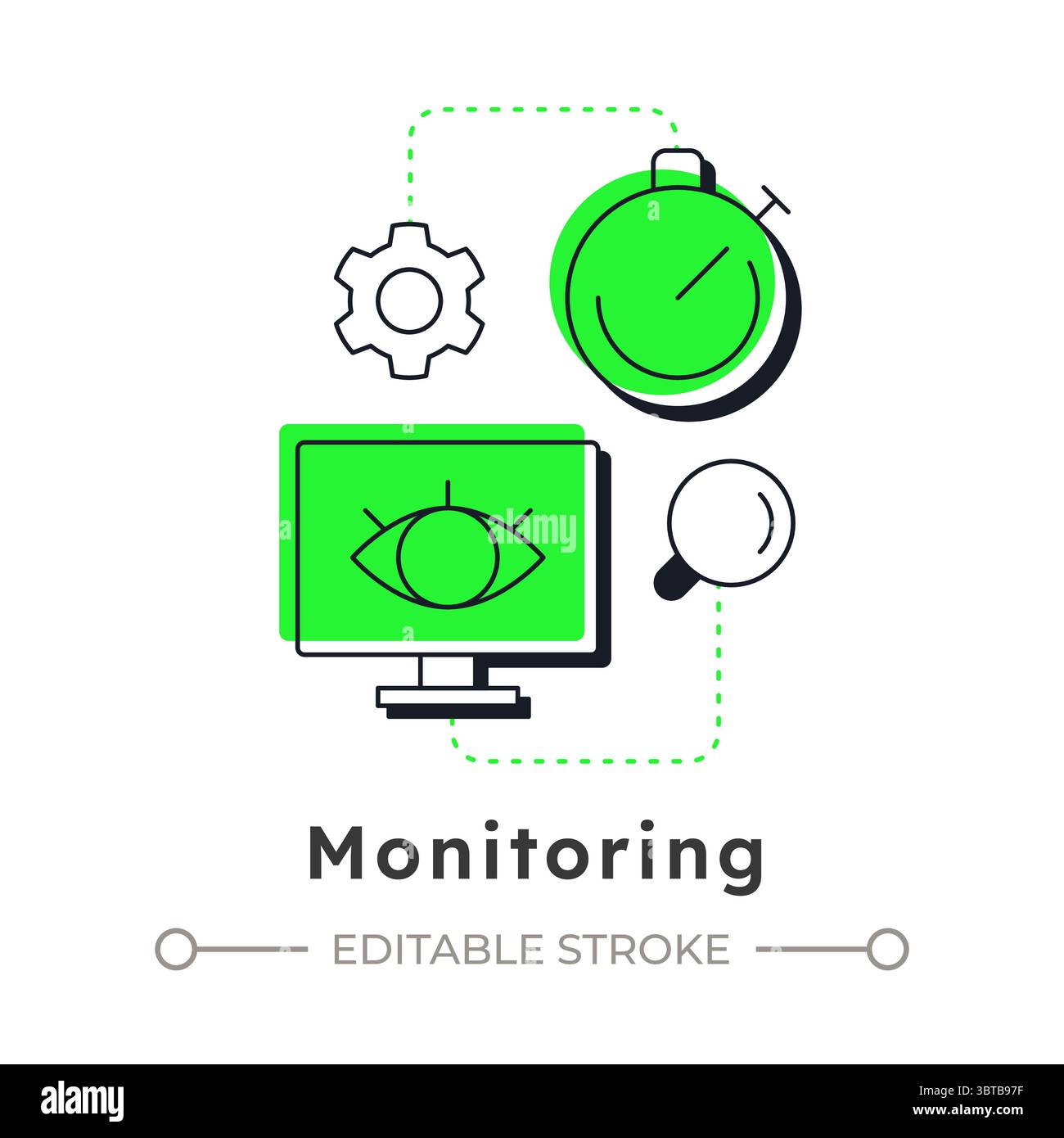 Monitoring modern linear concept icon Stock Vector Image & Art - Alamy