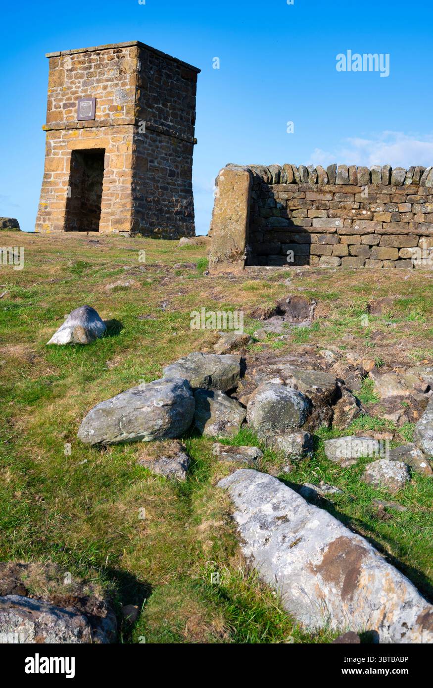 The Greygarth Monument and shelter in Dallowgill, North Yorkshire ...