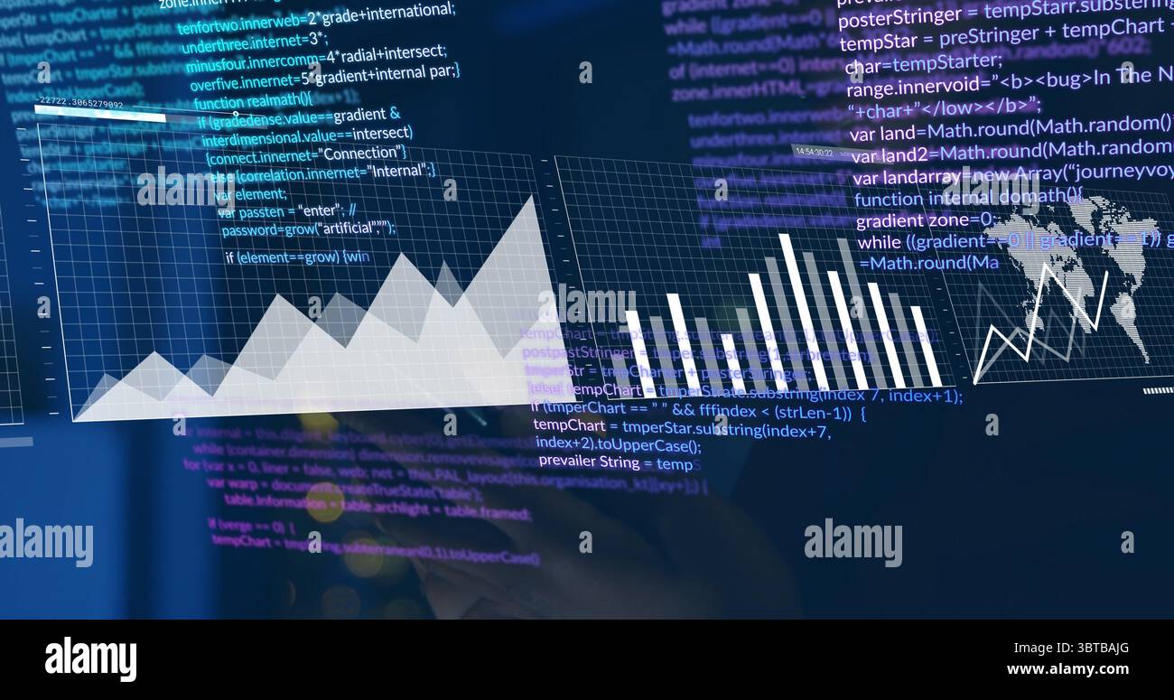 Analyzing data bar graph overlay hi-res stock photography and images - Alamy