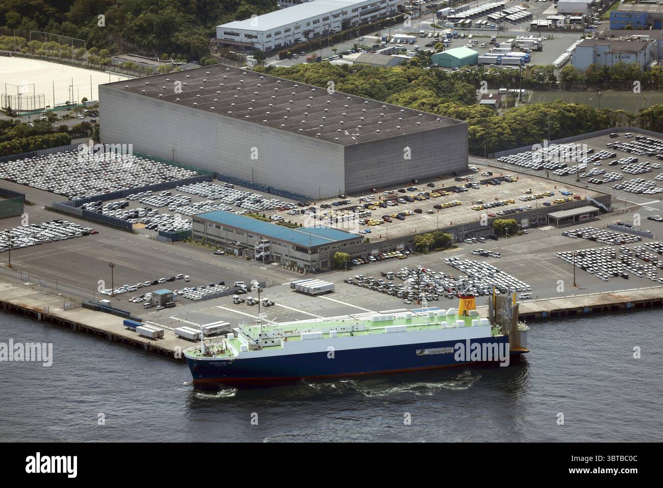 An aerial photo shows Nissan Motor Corporation's Oppama Plant in ...