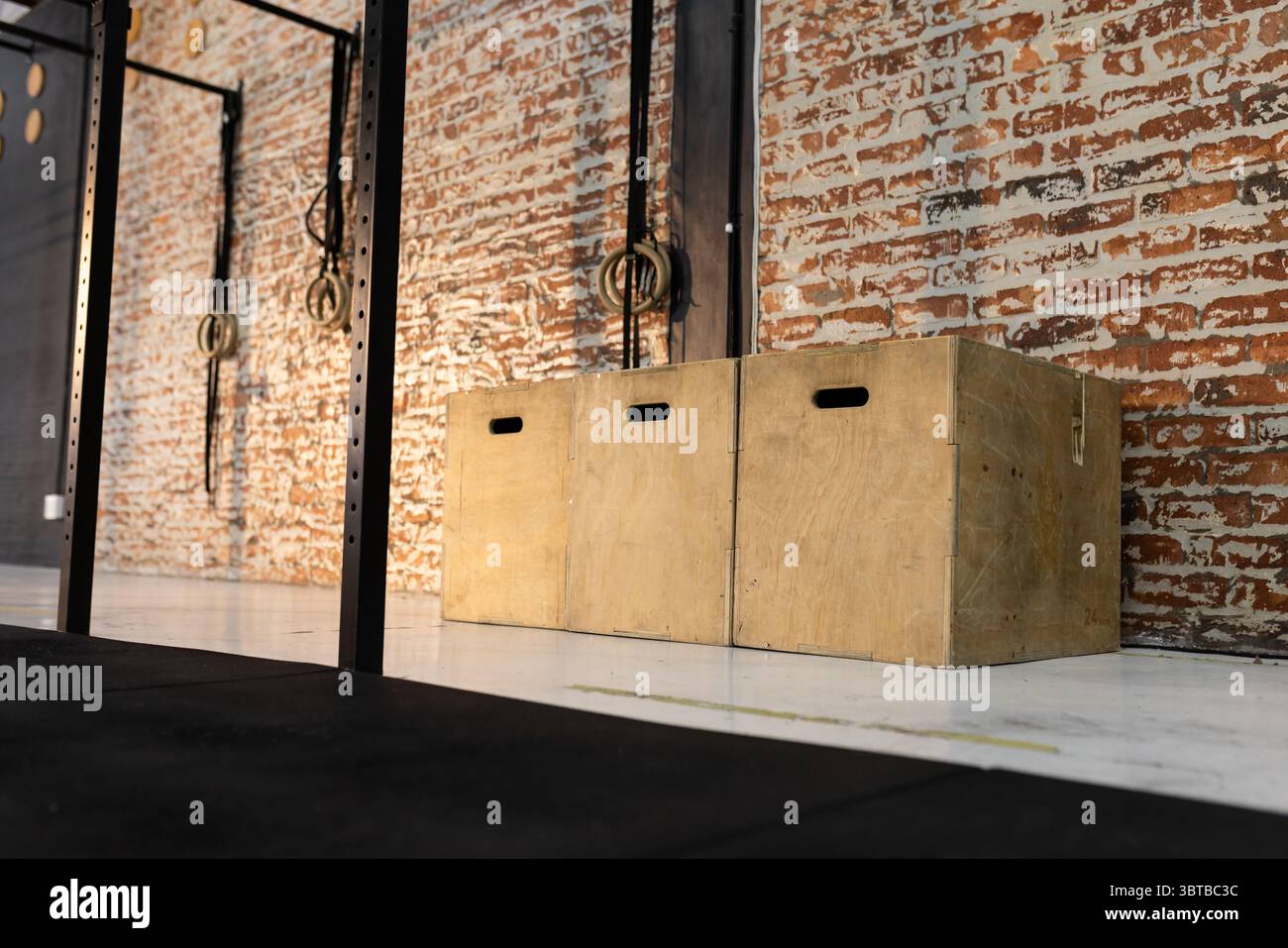 Wooden plyometric boxes hi-res stock photography and images - Alamy