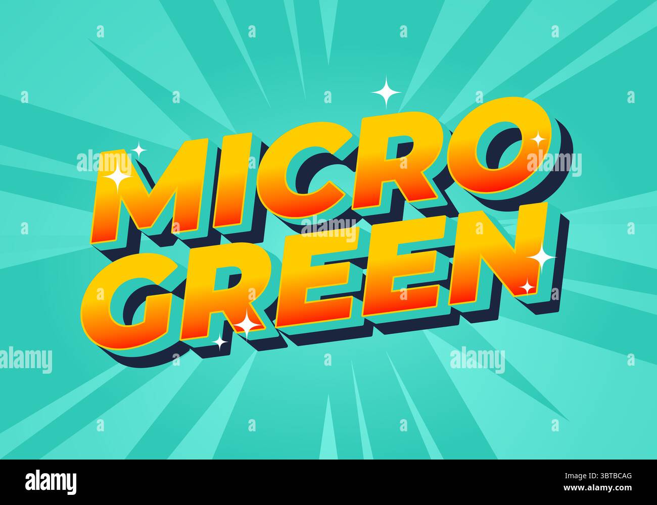 A vibrant and colorful graphic design featuring the words MICRO GREEN ...