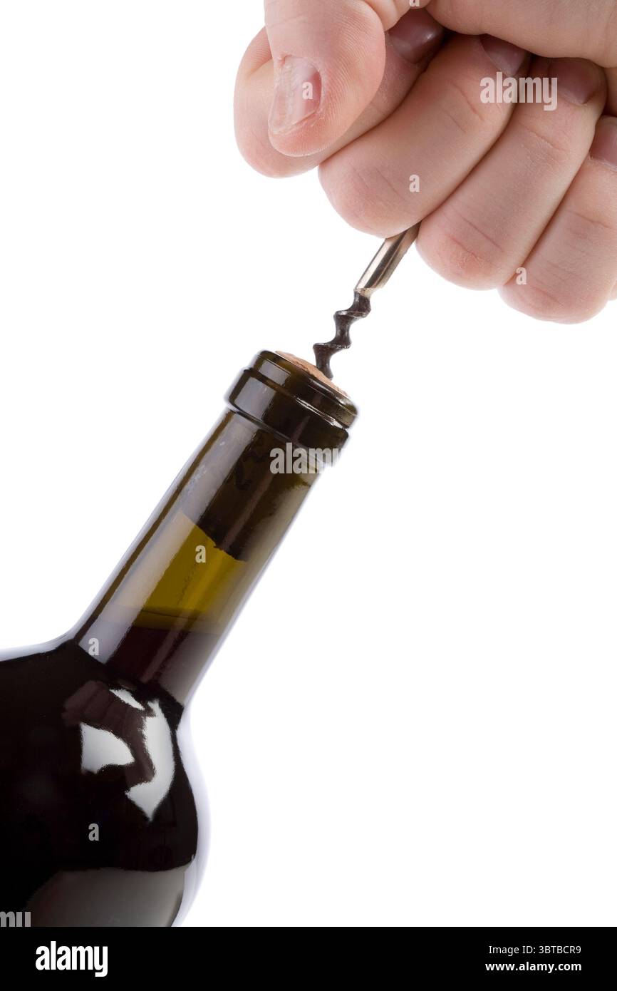 Close up pulling cork from bottle hi-res stock photography and images ...