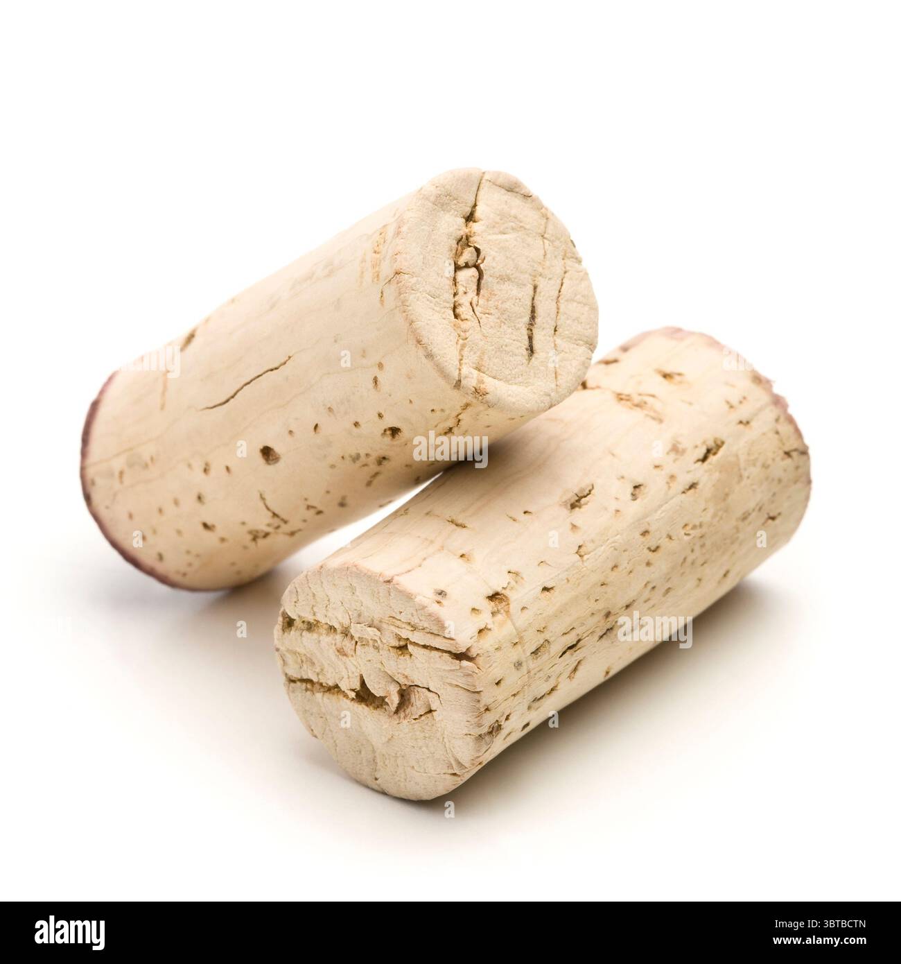 wine cork, two corks together on white background Stock Photo - Alamy