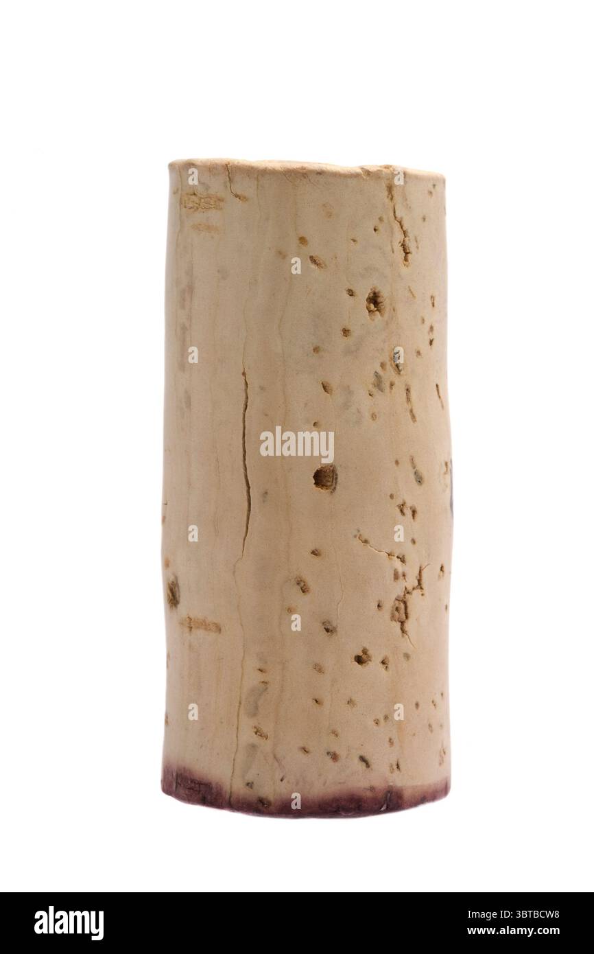 wine cork on white surface standing Stock Photo - Alamy