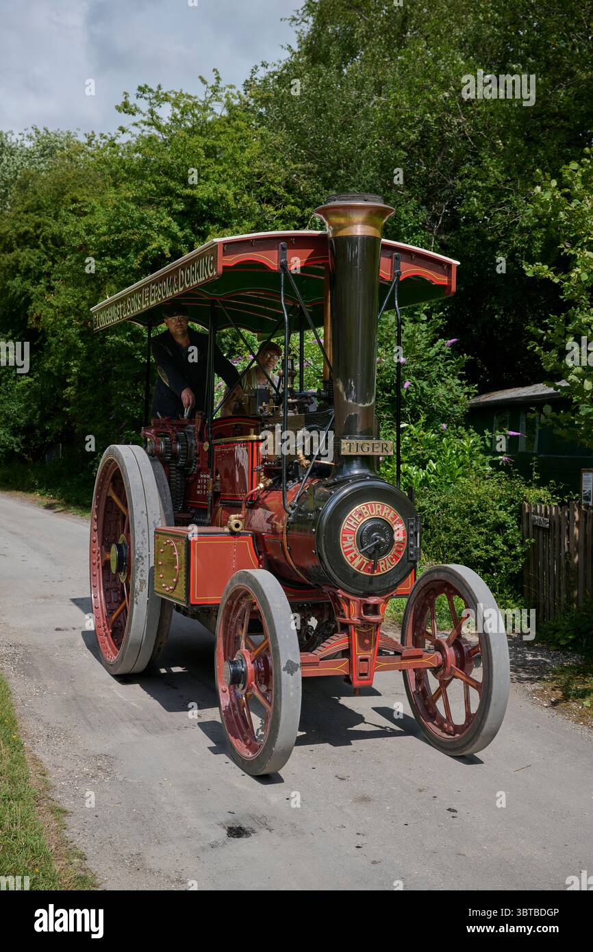 The Burrell Patent Tractor - Traction Engine "Tiger Stock Photo - Alamy