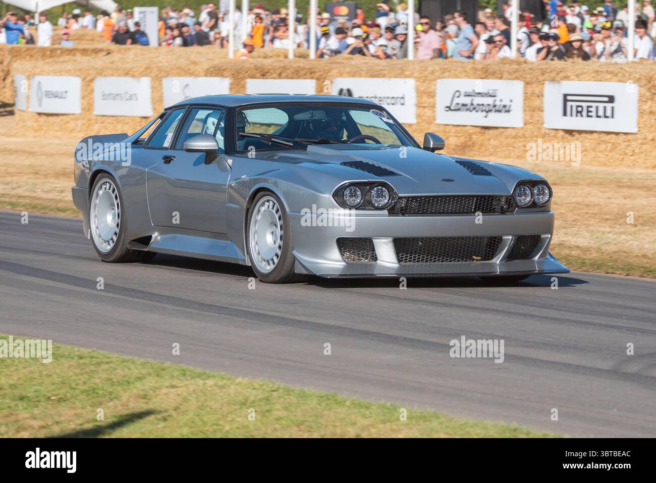 2025 TWR Supercat driving up the hillclimb track at Goodwood Festival ...