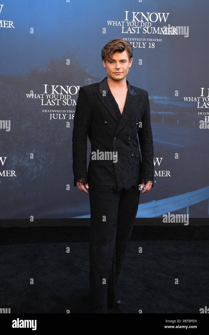 Los Angeles, California, USA 14th July 2025 Actor Garrett Clayton ...