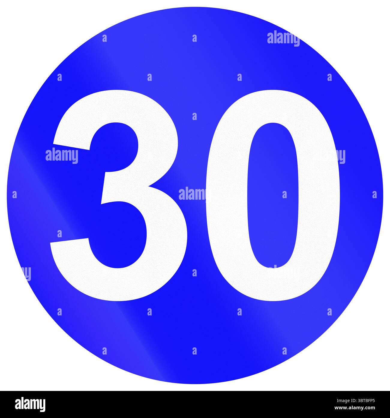 Chinese road sign used in Macau - Minimum speed limit of 30 kmh Stock ...