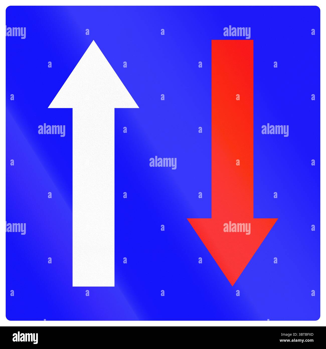 Chinese road sign used in Macau - Priority over oncoming vehicles Stock ...