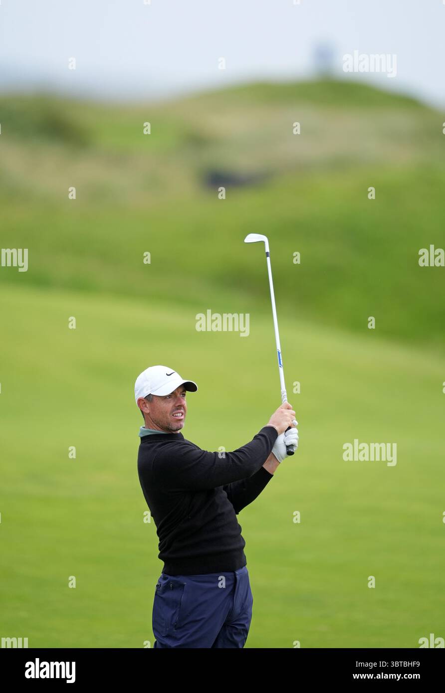 Northern Ireland's Rory McIlroy plays from the 9th fairway during the ...