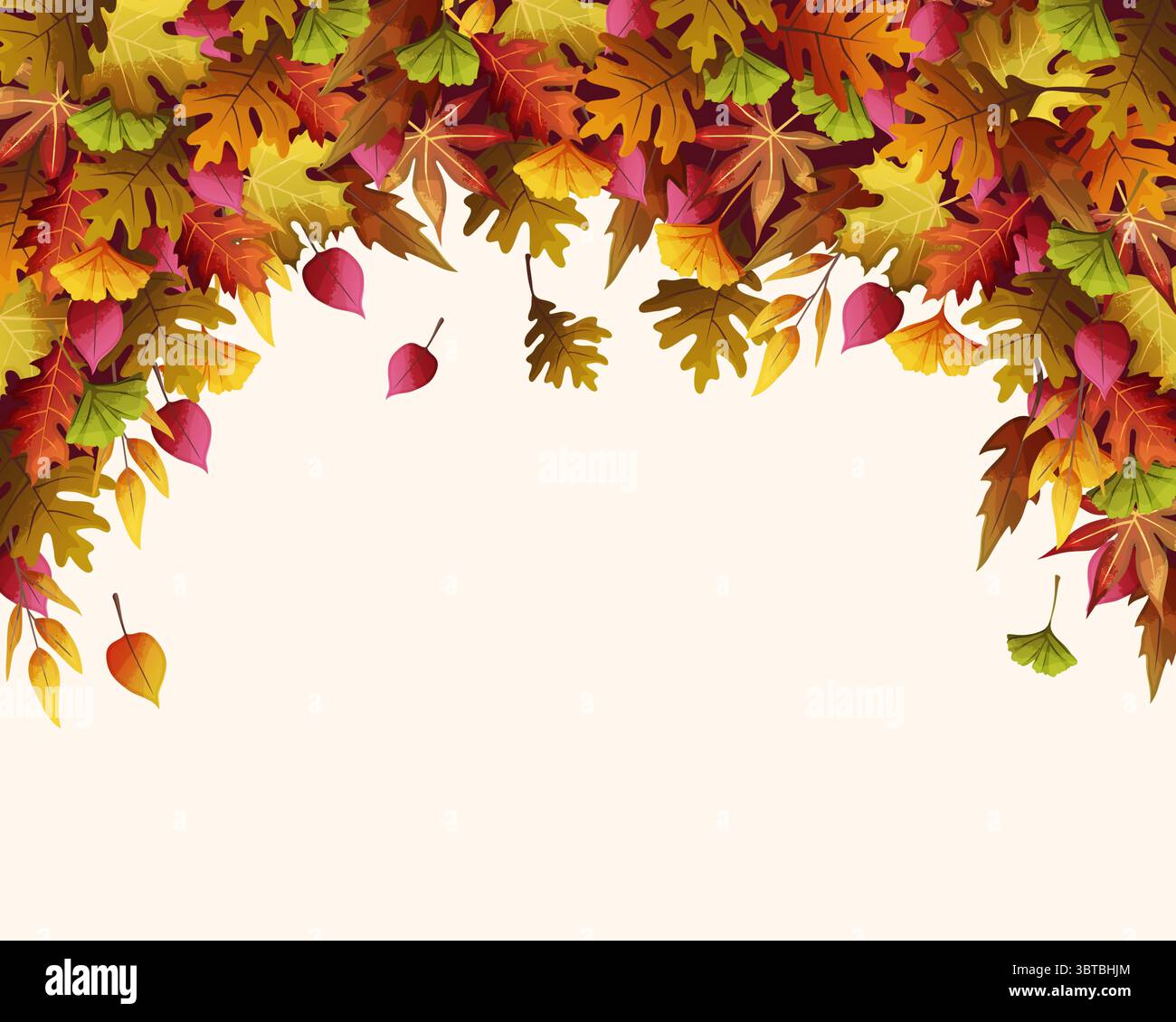 Background fallen dry leaves Stock Vector Images - Alamy