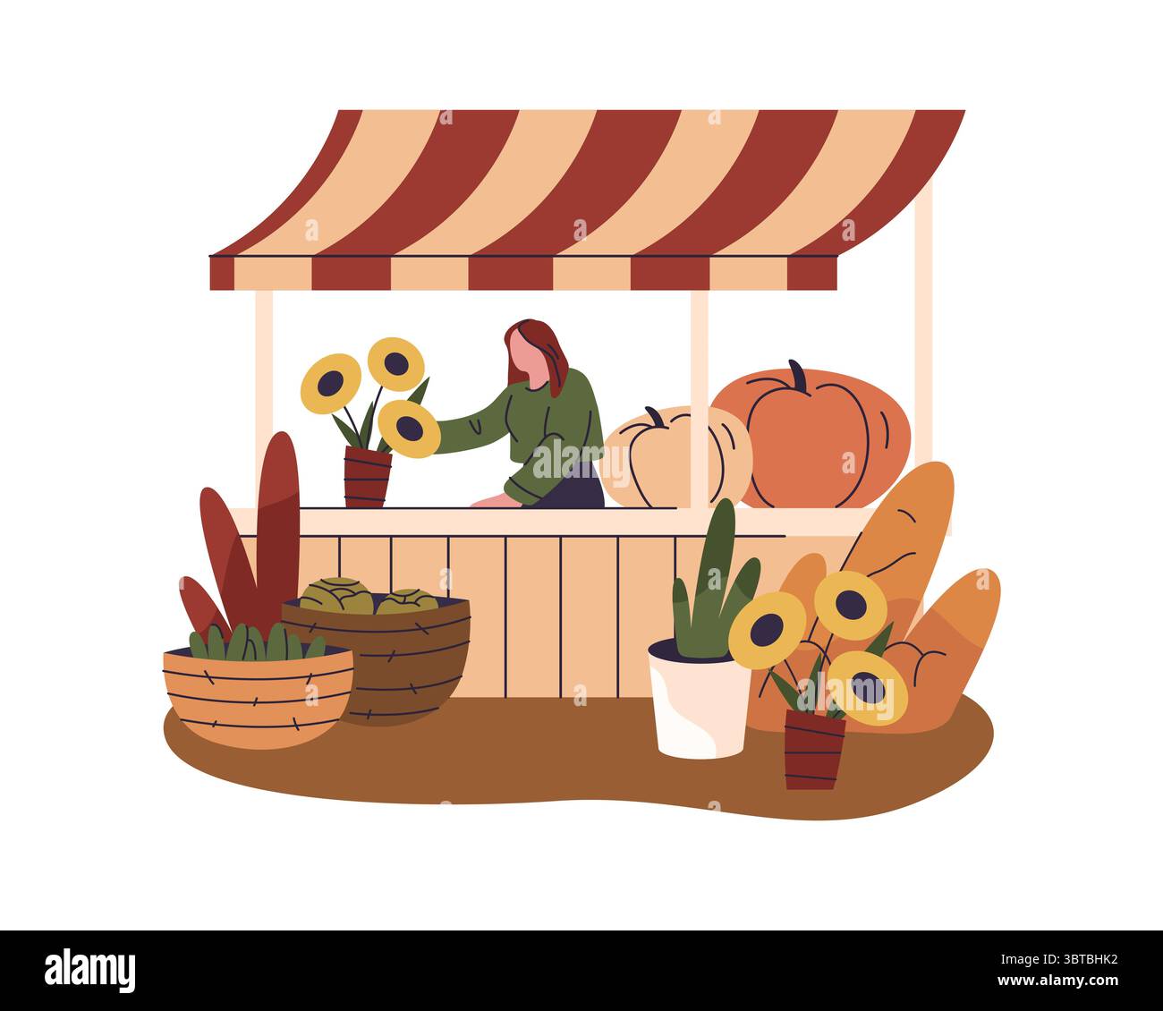 Seasonal stall Stock Vector Images - Alamy