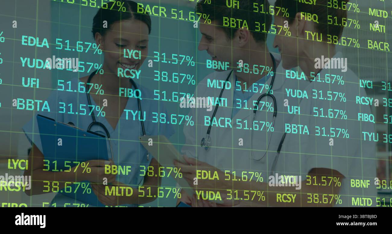 Three medical professionals reviewing hi-res stock photography and ...