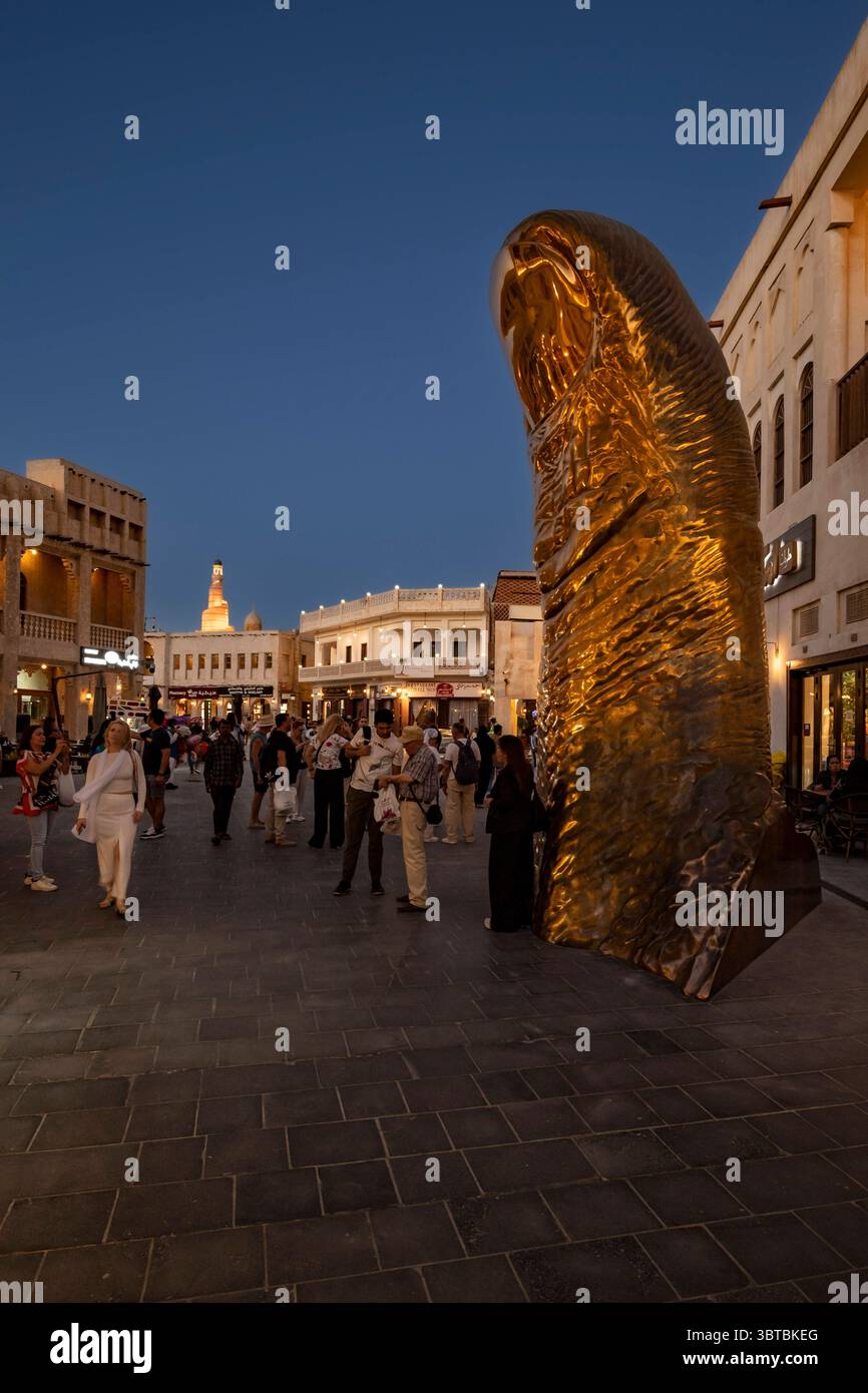 Golden Thumb, goldener Daumen, Altstadt von Doha, Souq Waqif, Qatar ...