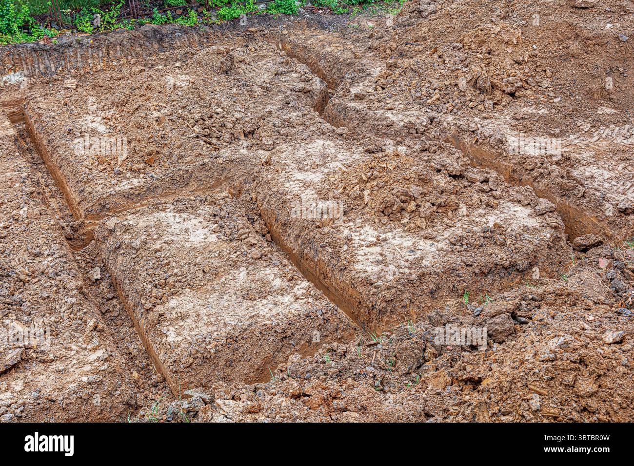 Construction site dug ditch hi-res stock photography and images - Alamy