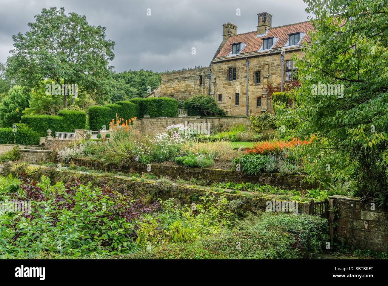 Gardens and mansion house within the grounds of Mount Grace Priory ...