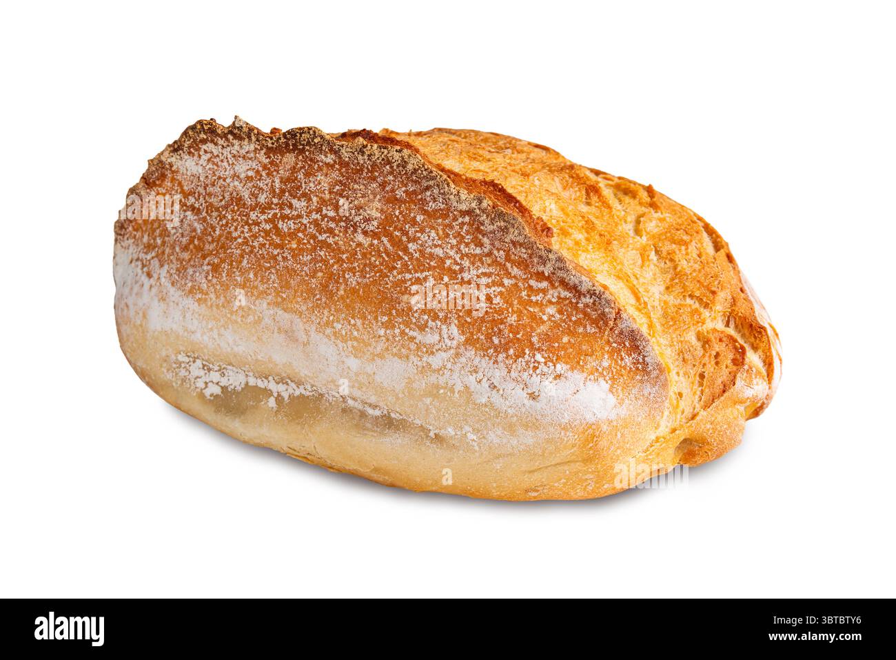 This rustic artisan bread displays a perfectly baked crust and a soft ...