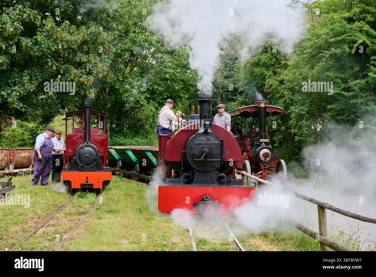 Narrow Gauge steam at Amberley Chalk Pits Stock Photo - Alamy