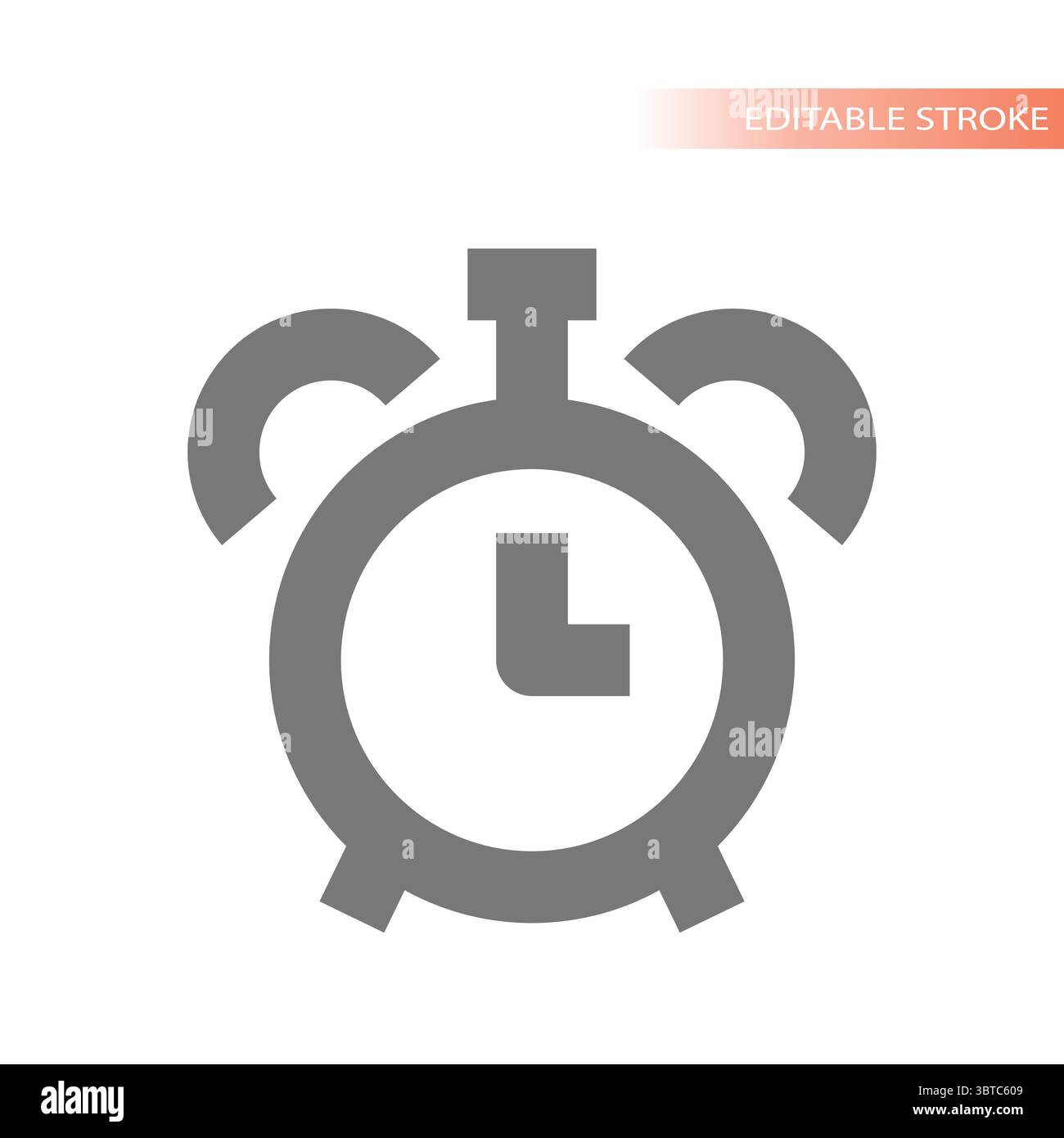 Alarm clock bells symbol Stock Vector Images - Alamy