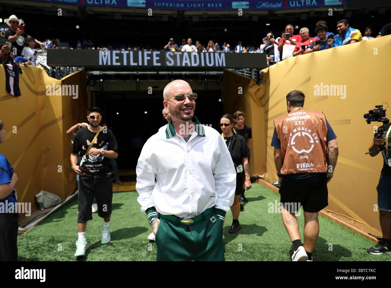 Colombian singer J Balvin during the FIFA Club World Cup 2025 Final ...