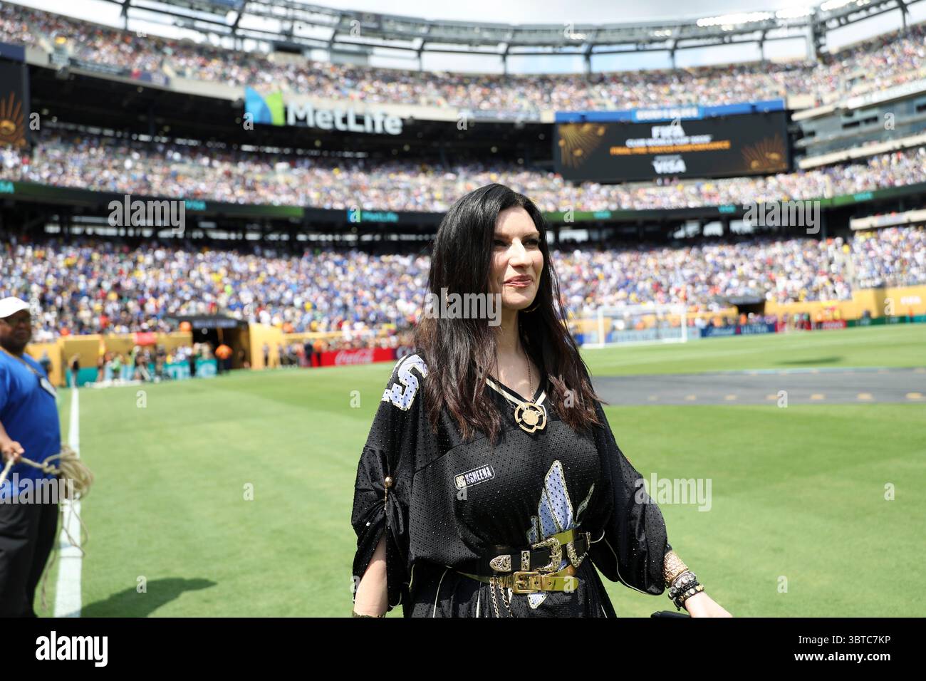 Laura Pausini arriving during the FIFA Club World Cup 2025 Final match ...