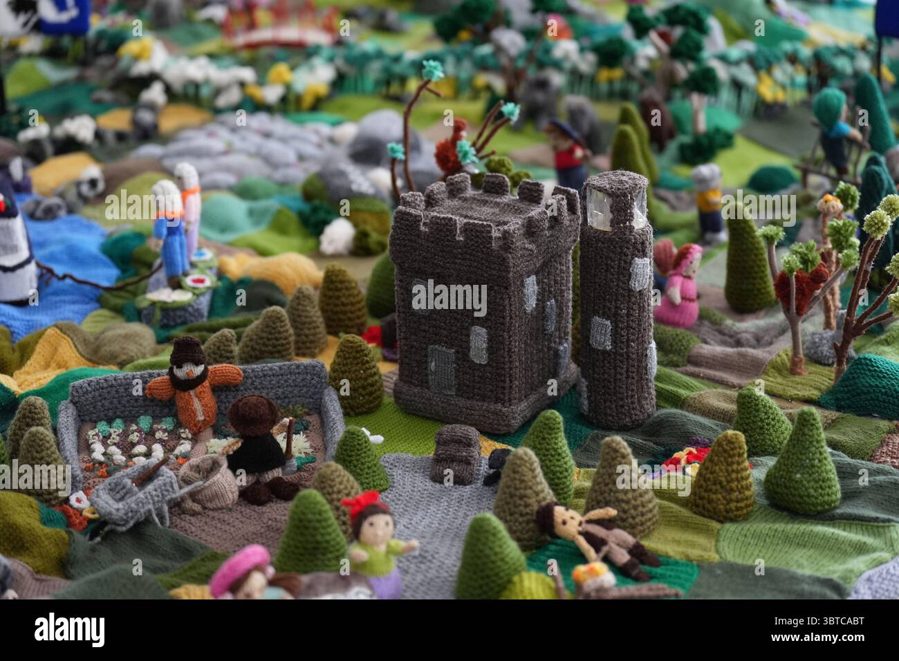 Blarney Castle which features on a knitted map of Ireland in Carnew ...